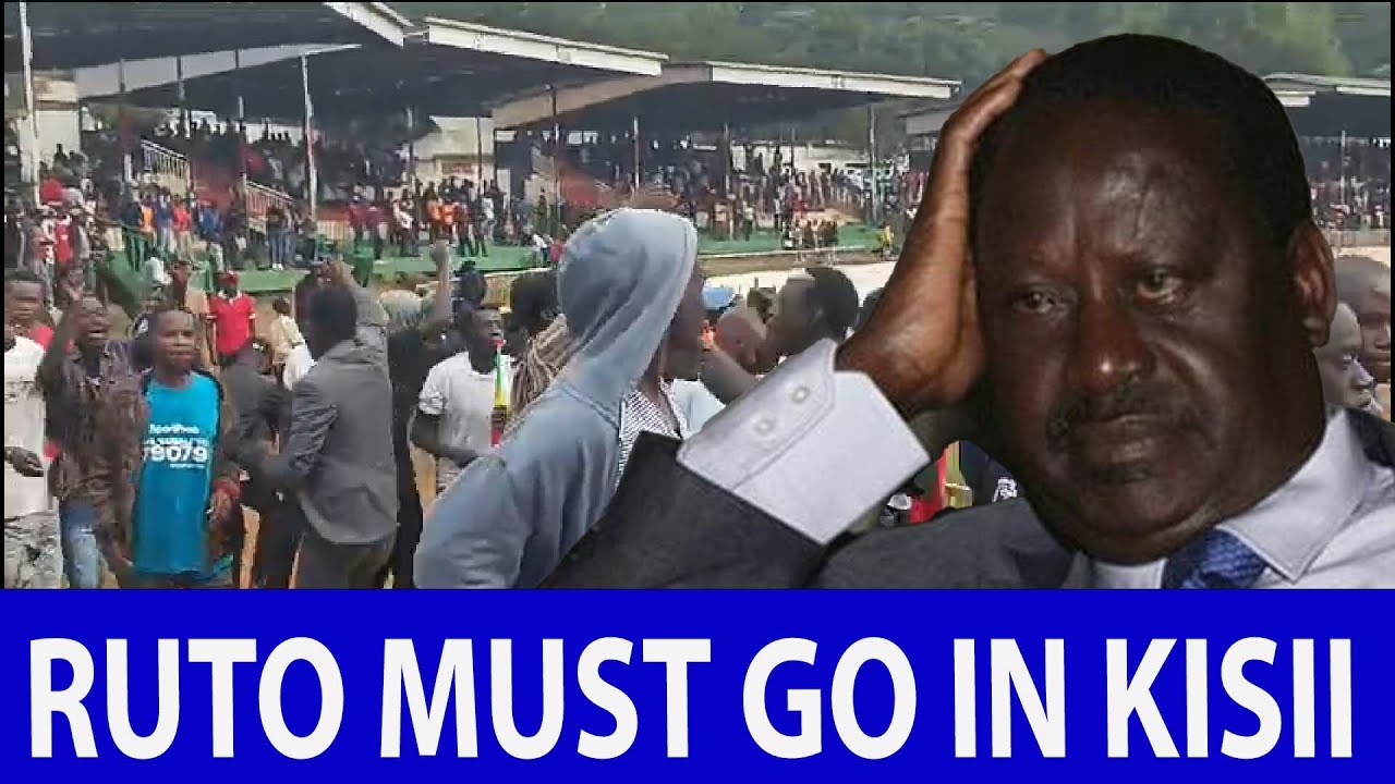 Ruto Must Go Chants Rock Kisii as Raila left to address himself - YouTube