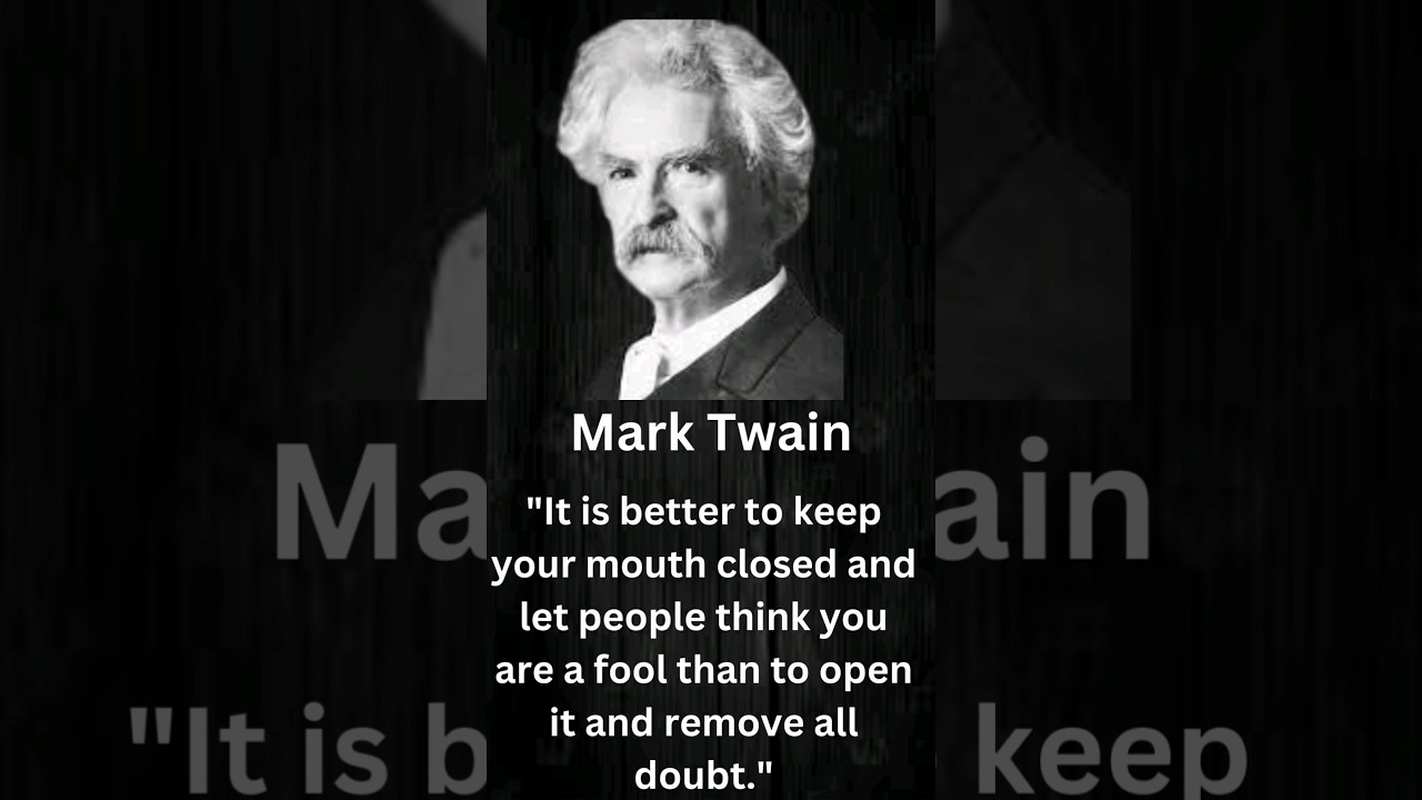 Mark Twin powerfully quotes that can impact on your life - YouTube