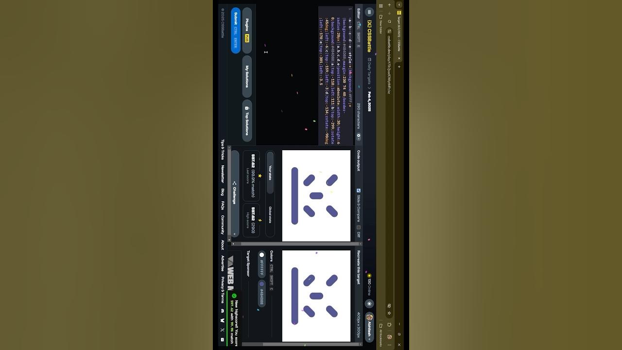 CSSBattle {Daily Target Solution (04/02/2025)👍🏻#cssbattle #csshtml #css #cssgame #tutorial - YouTube