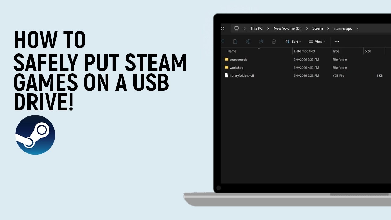 How to Safely Put Steam Games on a USB Drive [easy] - YouTube