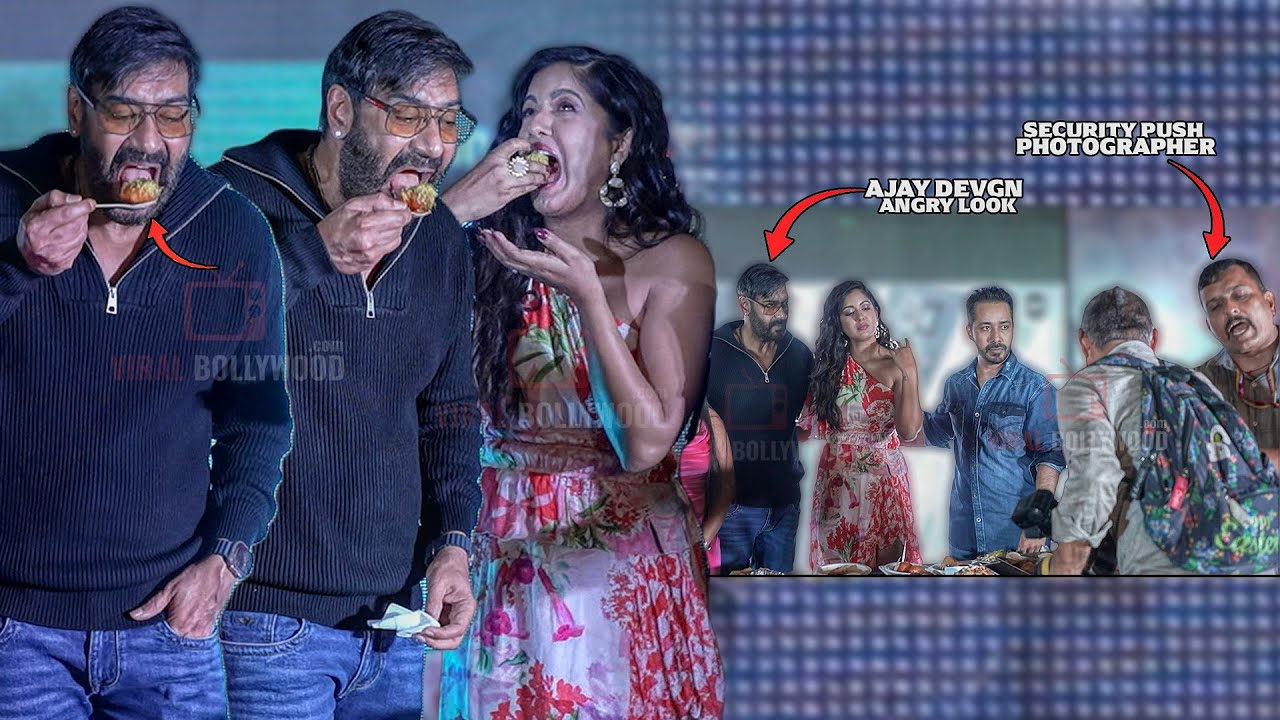 Ajay Devgn Eating Pani Puri in Public | When Security Push Media, Look ...