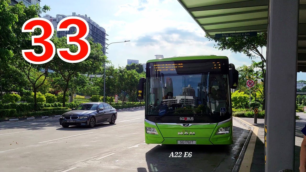 SG1761T - SBS Bus Service 33 [MAN NL323F (Euro VI)] - YouTube