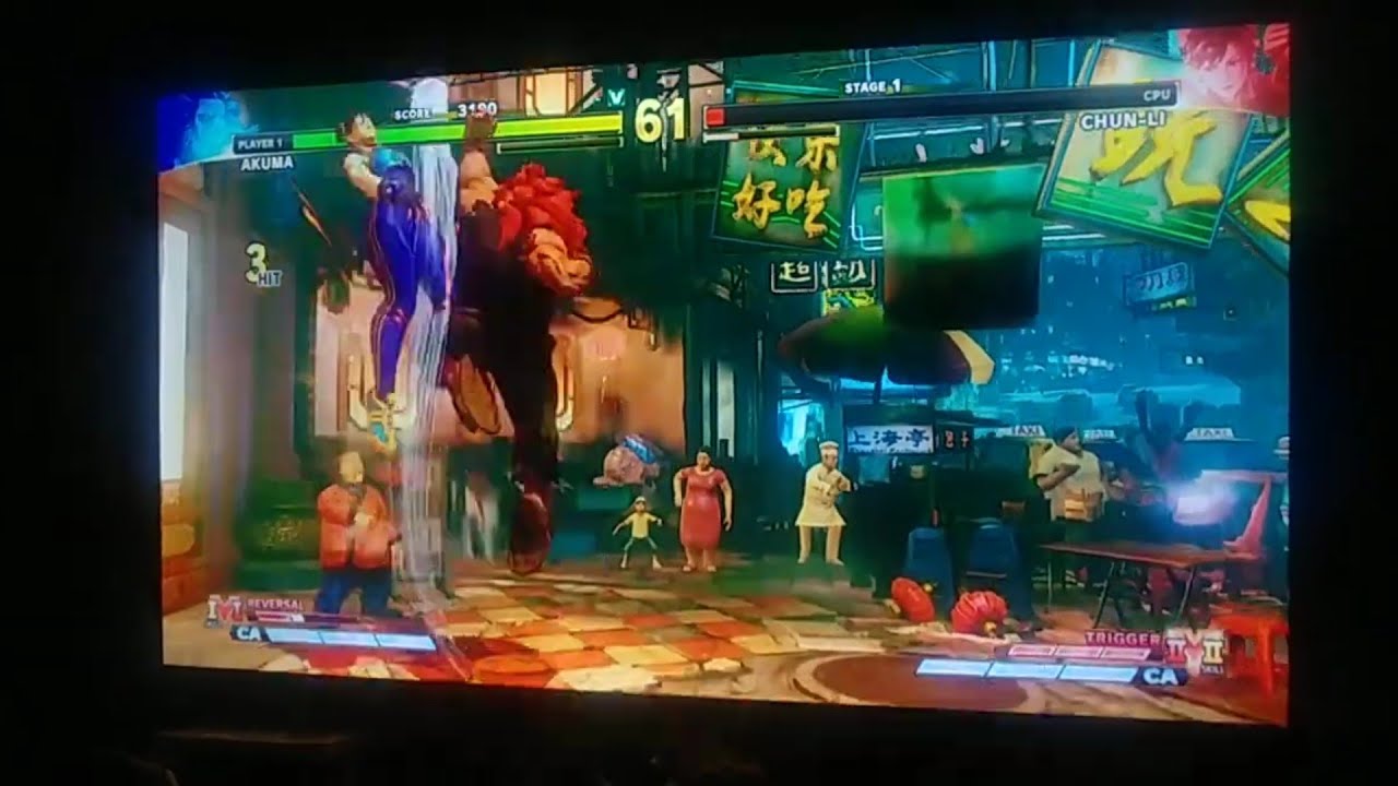 Streetfighter 5 Champion Edition Akuma Shoryuken on Chun Li Alpha ...
