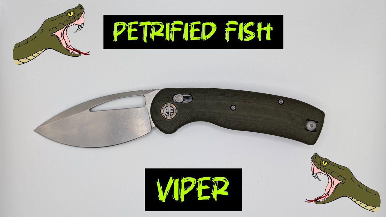 The Petrified Fish Viper! Budget, big blade, crossbar lock - YouTube