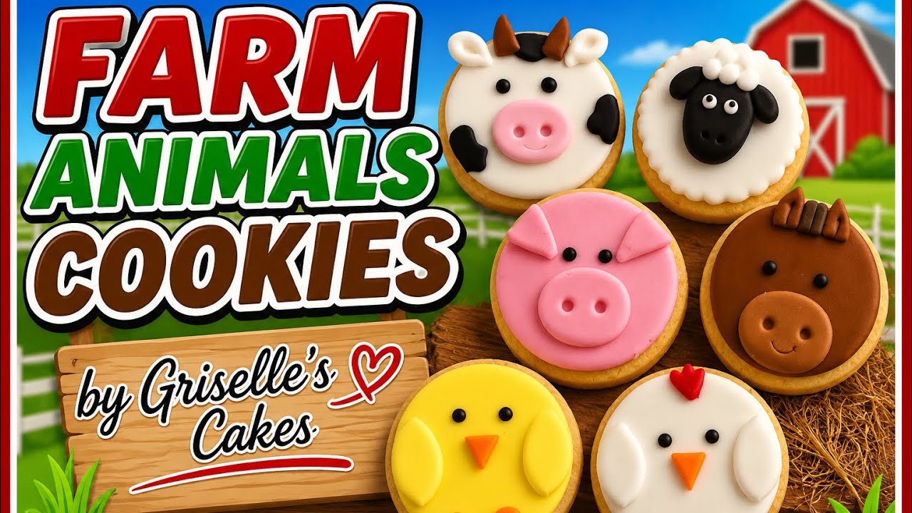 COOKIES- Farm Animals | GALLETAS- Animales de Granja | 🐷🐮🐔🐴🐤 | Griselle ...