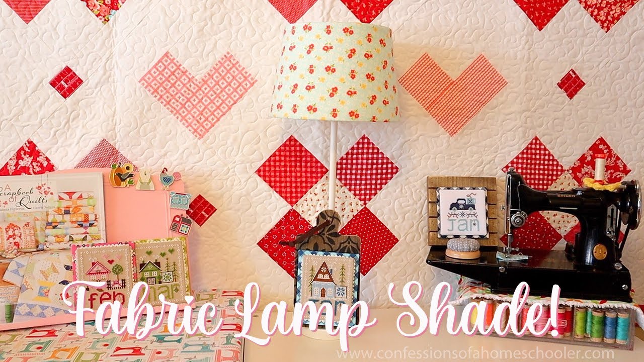 DIY Fabric Lamp Shade (NO SEW EASY TUTORIAL!!) - YouTube