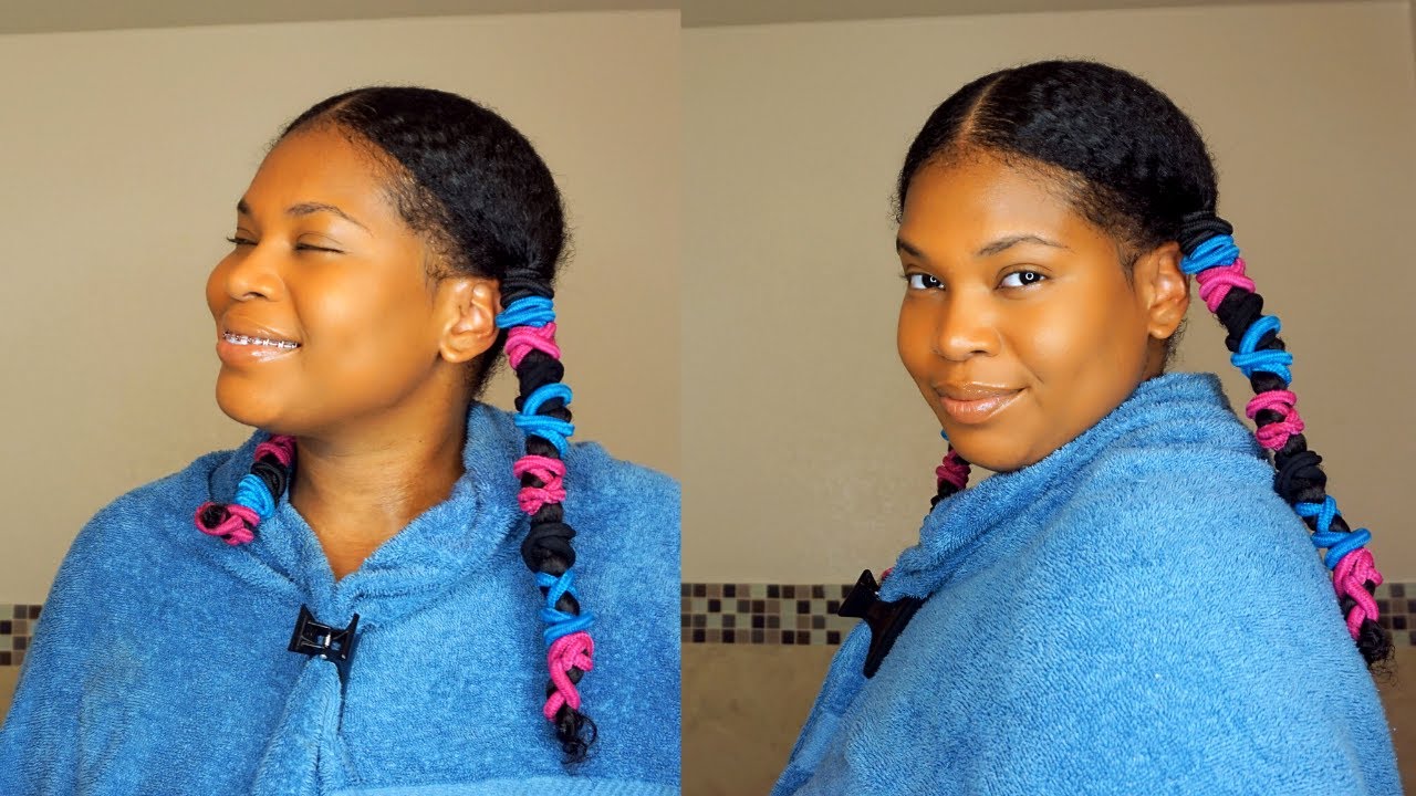 Easy Low Manipulation Protective Hairstyle for Length Retention - YouTube