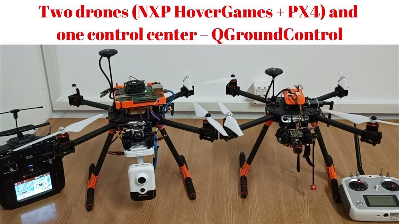 Two drones (NXP HoverGames + PX4) and one control center – QGroundControl - YouTube
