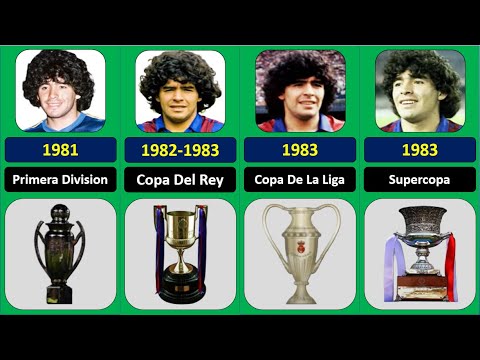 Diego Maradona's Career All Trophies And Awards - YouTube