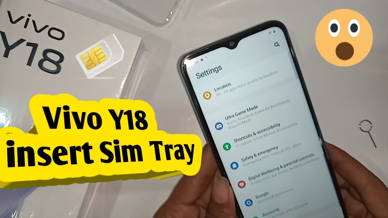 Vivo Y18 insert sim card // Setup new sim card - YouTube