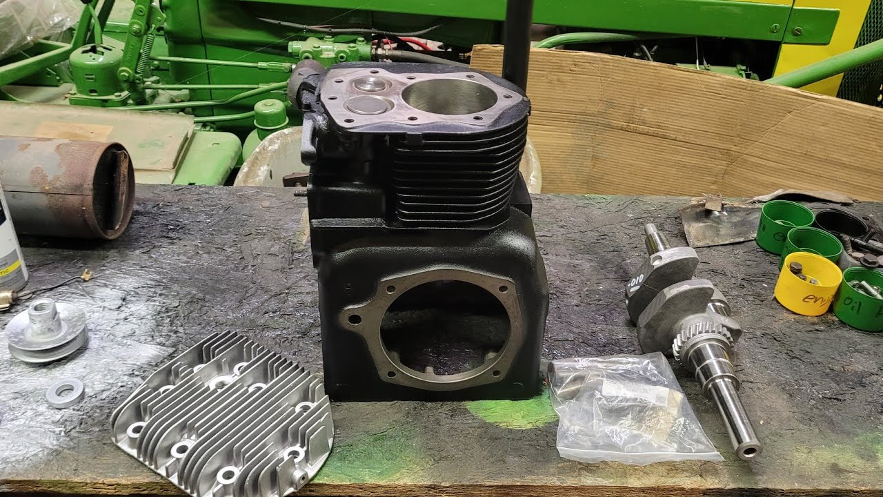 1975 John deere 212 hydraulic lift restoration part #3 (engine rebuild ...