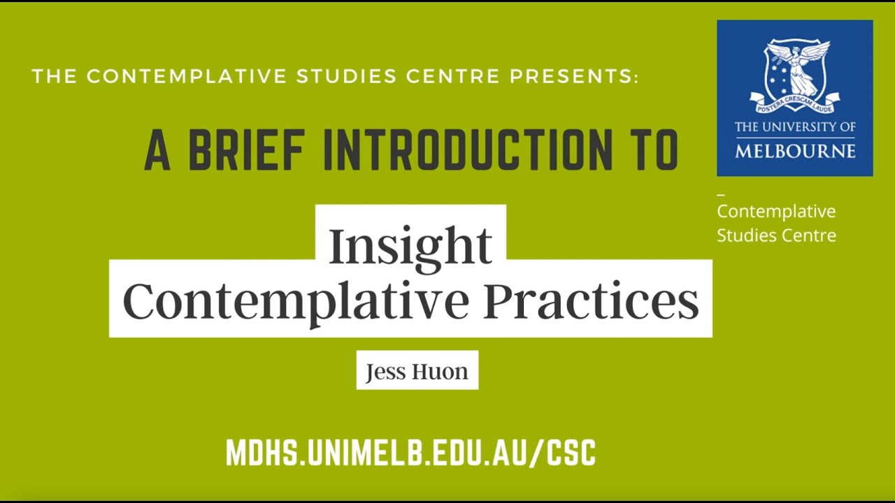 A brief introduction to Insight Contemplative Practices - YouTube