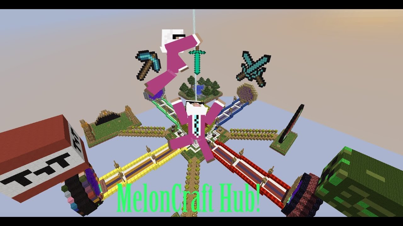Minecraft Hub Review - MelonCraft - YouTube