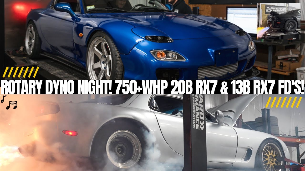 Rotary Dyno Night: Baselining my 13B TT RX7 + 530WHP 13B FD & 750+WHP ...