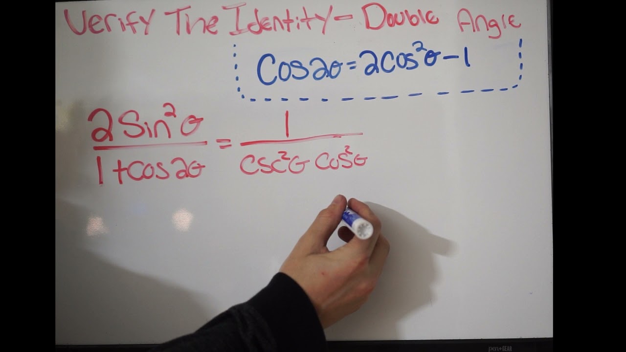 Verify The Identity - Double Angle Formula Cosine - Example 2 - YouTube
