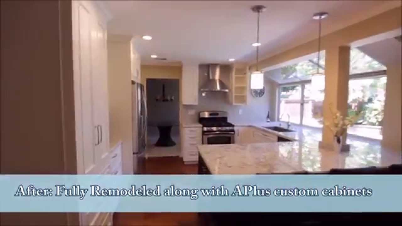 Complete Kitchen Remodel with custom APlus white cabinets in city of Irvine Orange County - YouTube