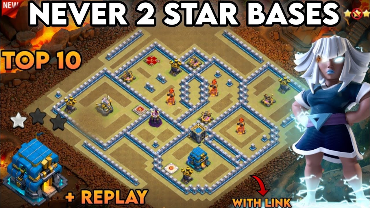 NEW NEVER 2 STAR BASES!! WITH LINK + REPLAY!! TH12 NEW TOP 10 BASE ...