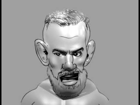 Conor McGregor animated caricature- Blender 2.5D motion comic - YouTube