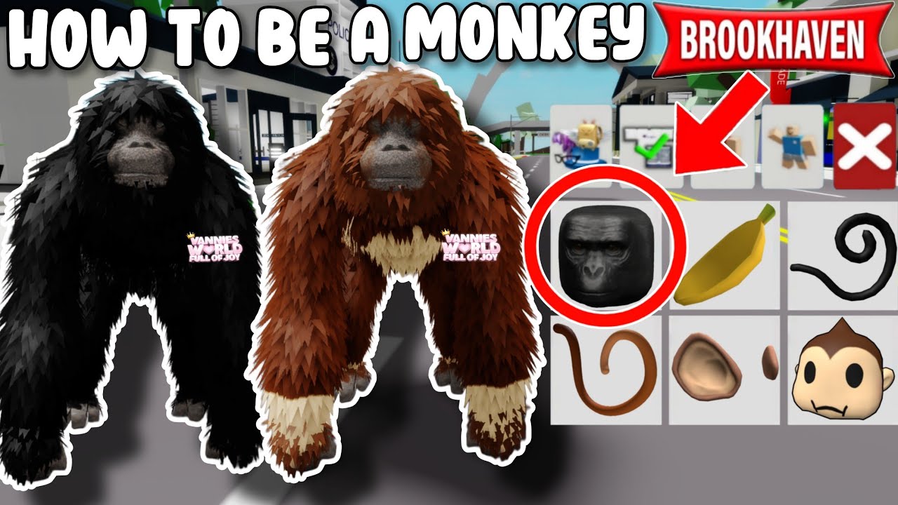 **NEW** MONKEY STEP BY STEP TUTORIAL 🤩🐒 || BROOKHAVEN 🏡RP ROBLOX - YouTube
