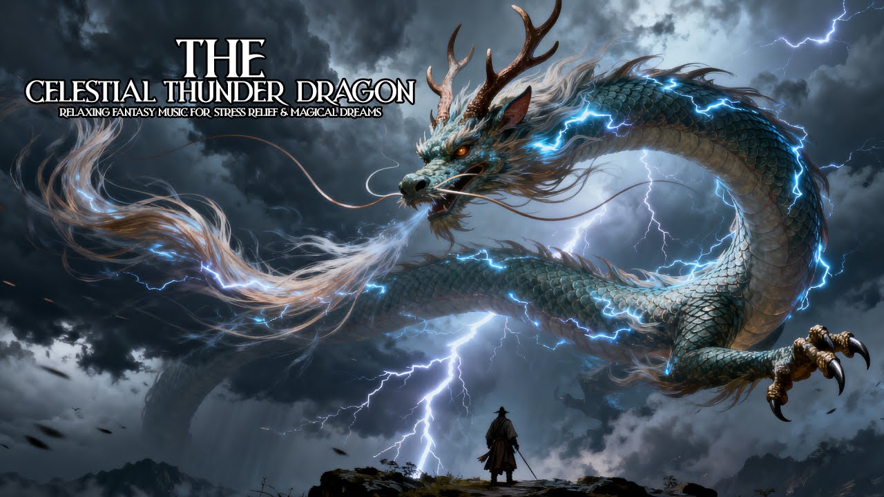 The Celestial Thunder Dragon | Relaxing Fantasy Music for Stress Relief ...