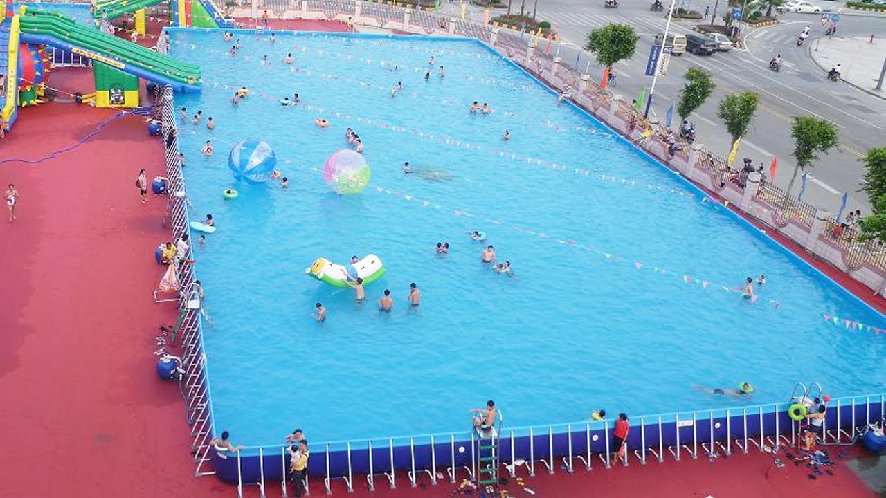 Gutefun large commercial above ground swimming pool manufacturer - YouTube