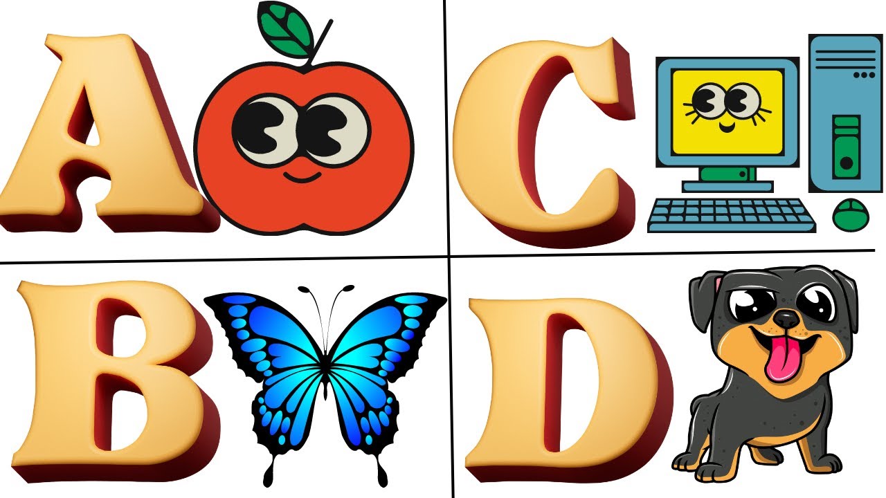 ABC Fruits for Children | abc with Fruits | ABCD in English | Alphabet ...