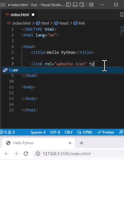 website icon using Html Css #shorts #coding #softwaredevelopment - YouTube