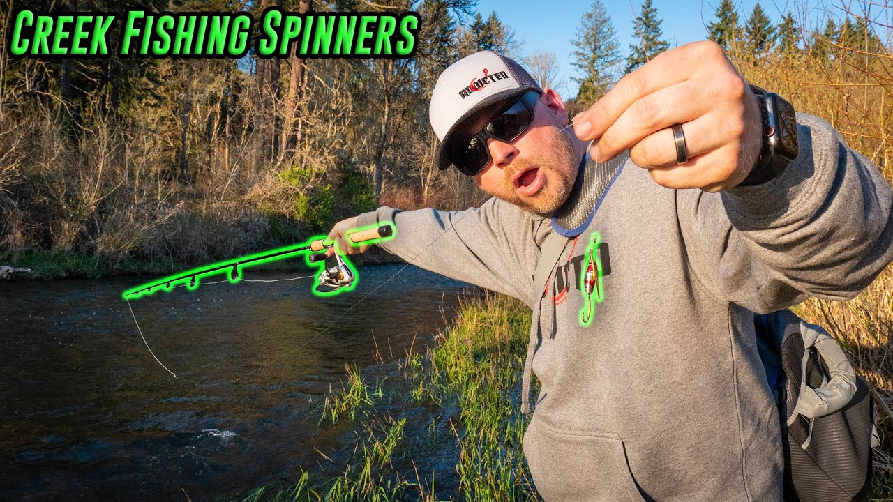 "How-To" CREEK FISHING Spinners For Trout (GOT A BITE!!) - YouTube