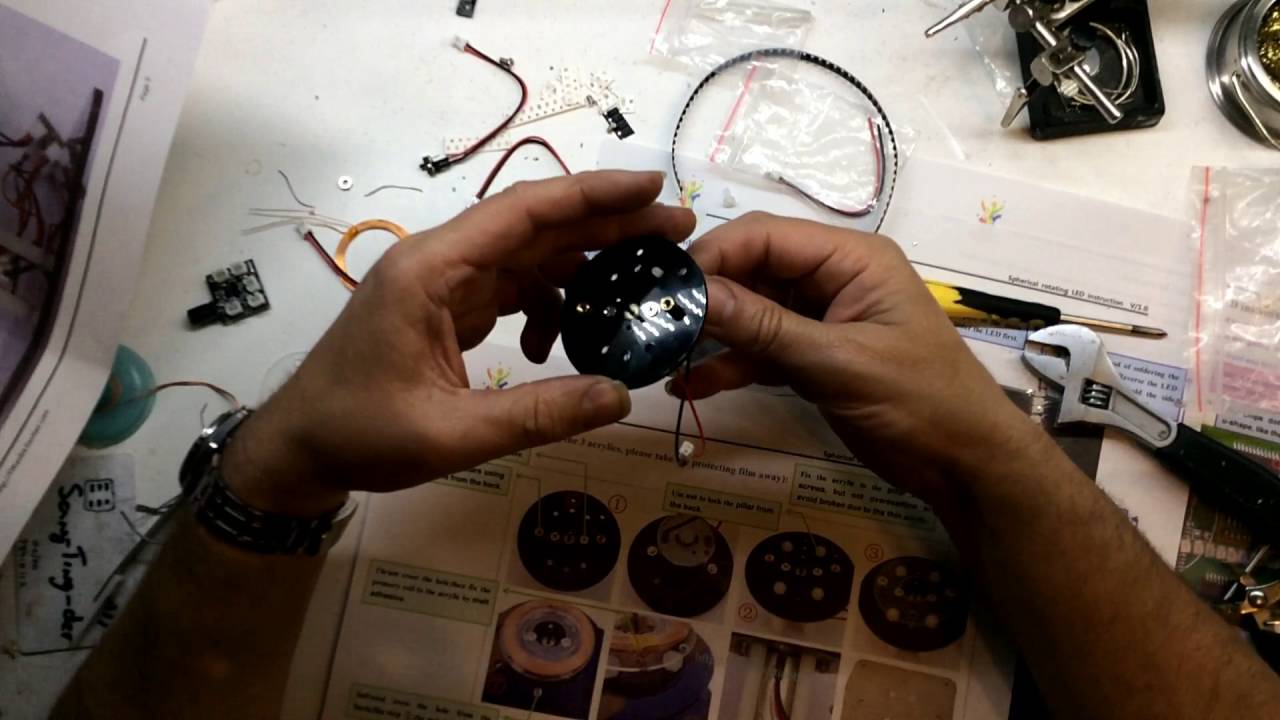 DIY Spherical Rotating LED Kit POV from Banggood.com Part 9 - YouTube
