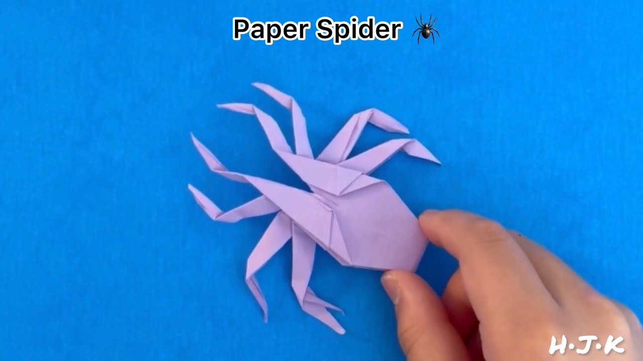 Easy Origami Spider Tutorial - YouTube