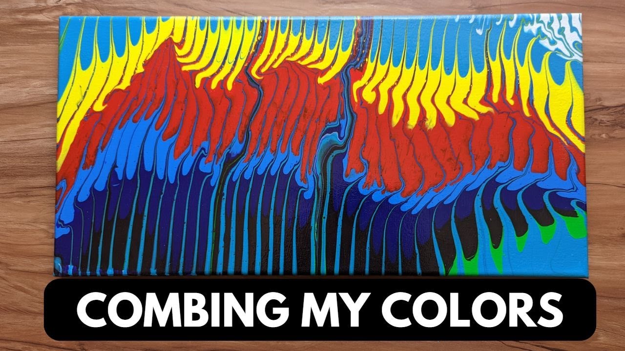Painting with a Comb ~ Acrylic Pouring Fluid Art - YouTube