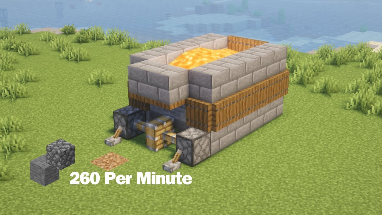 Minecraft Easy Stone Generator! 260 Stone Per Minute! - YouTube