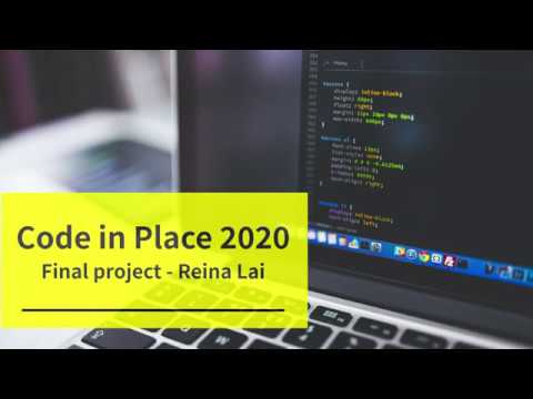Code In Place 2020 Final Project: Application of dictionary (Demo ...