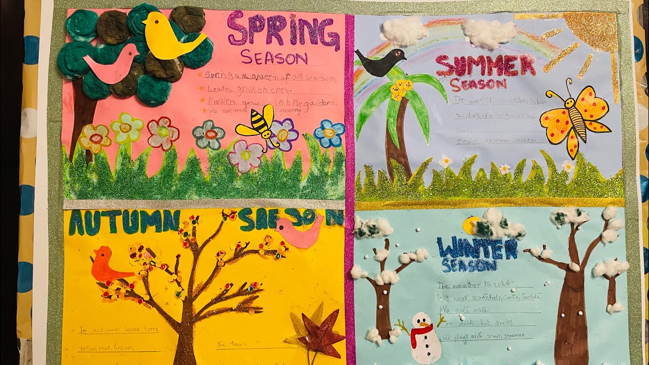Seasons learnings | school project | kids learning | 4 seasons of the ...