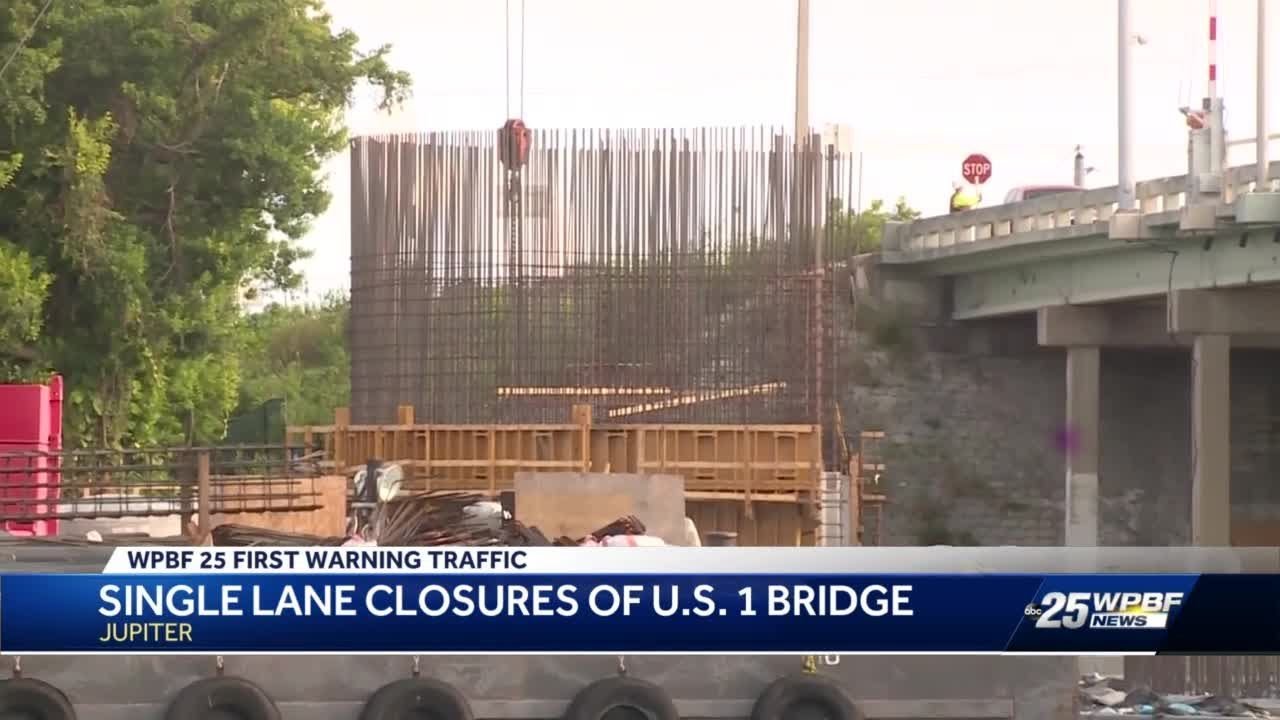 US-1 bridge in Jupiter to see lane closures - YouTube