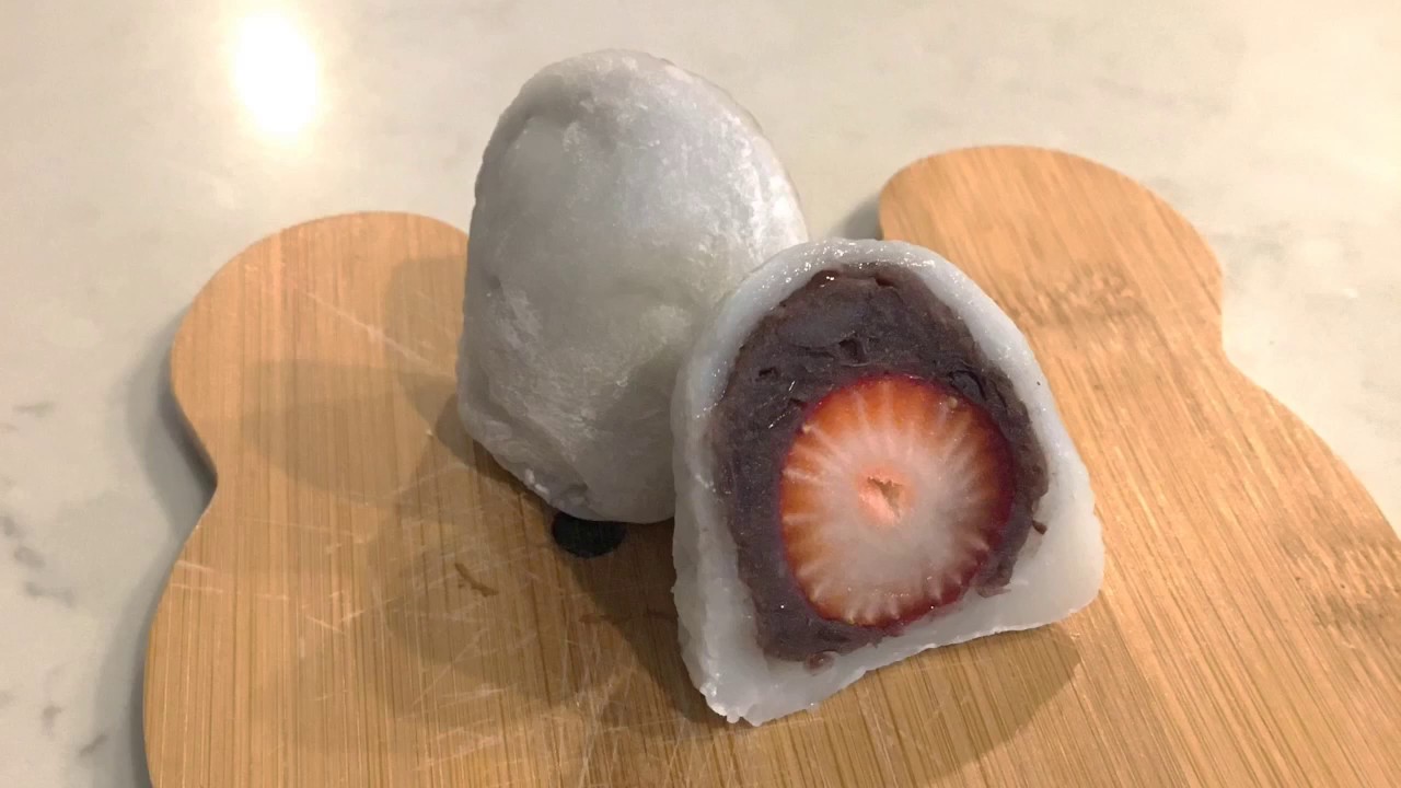 Ichigo Daifuku - Strawberry Mochi Recipe - YouTube