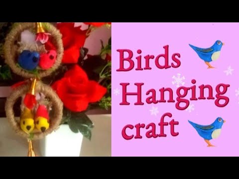 Birds hanging craft | diy hanging birds # ...