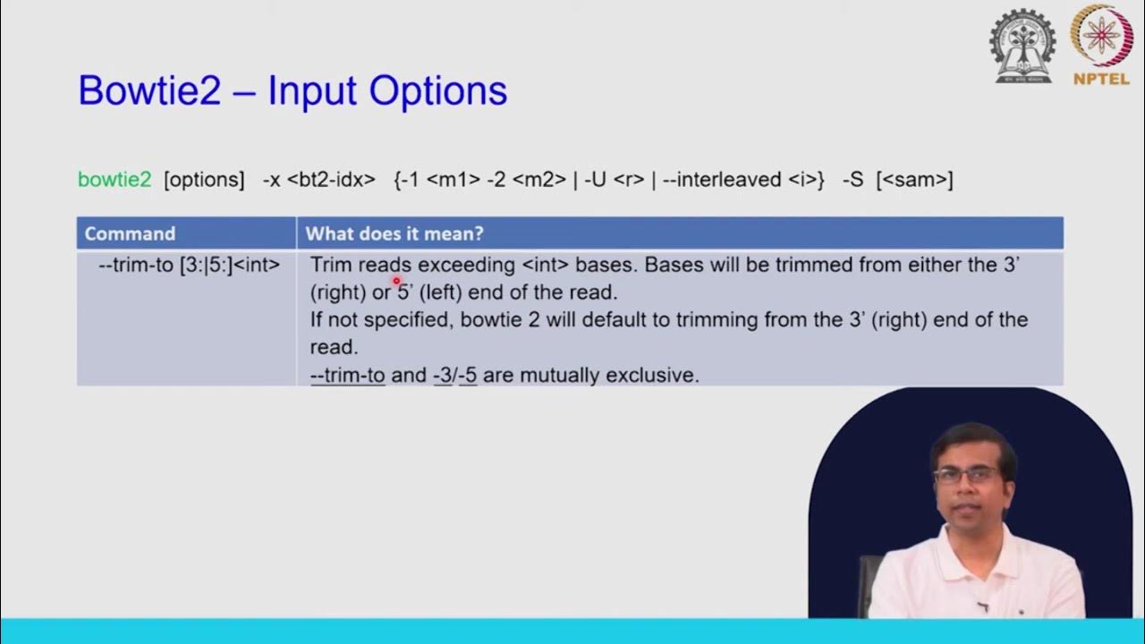 Mapping reads with Bowtie2 #swayamprabha #ch17sp - YouTube
