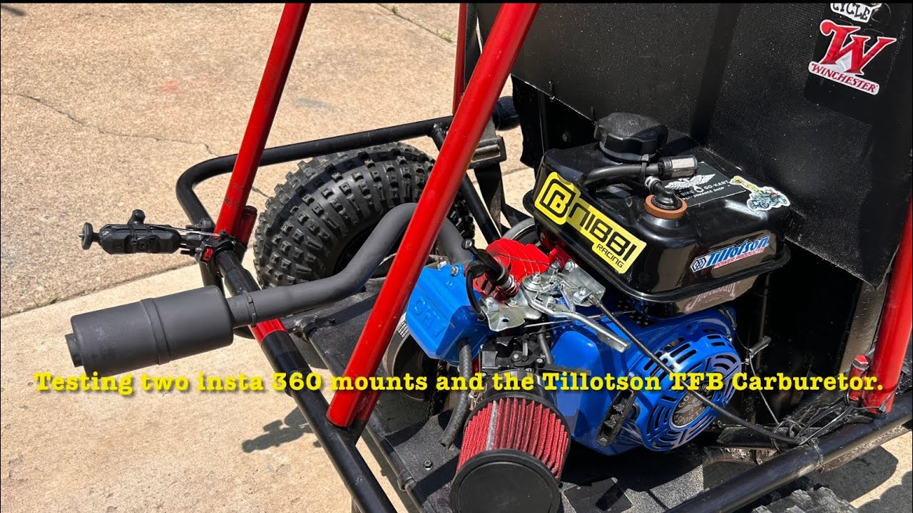 Manco black fox go kart. Shake out run with the TFB Carb and new camera ...