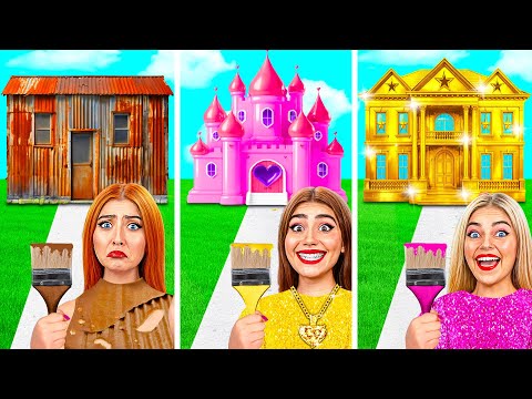 Aynı Renkteki Evler Zengin vs Fakir vs Giga Zengin | Komik Durumlar Mega DO Challenge