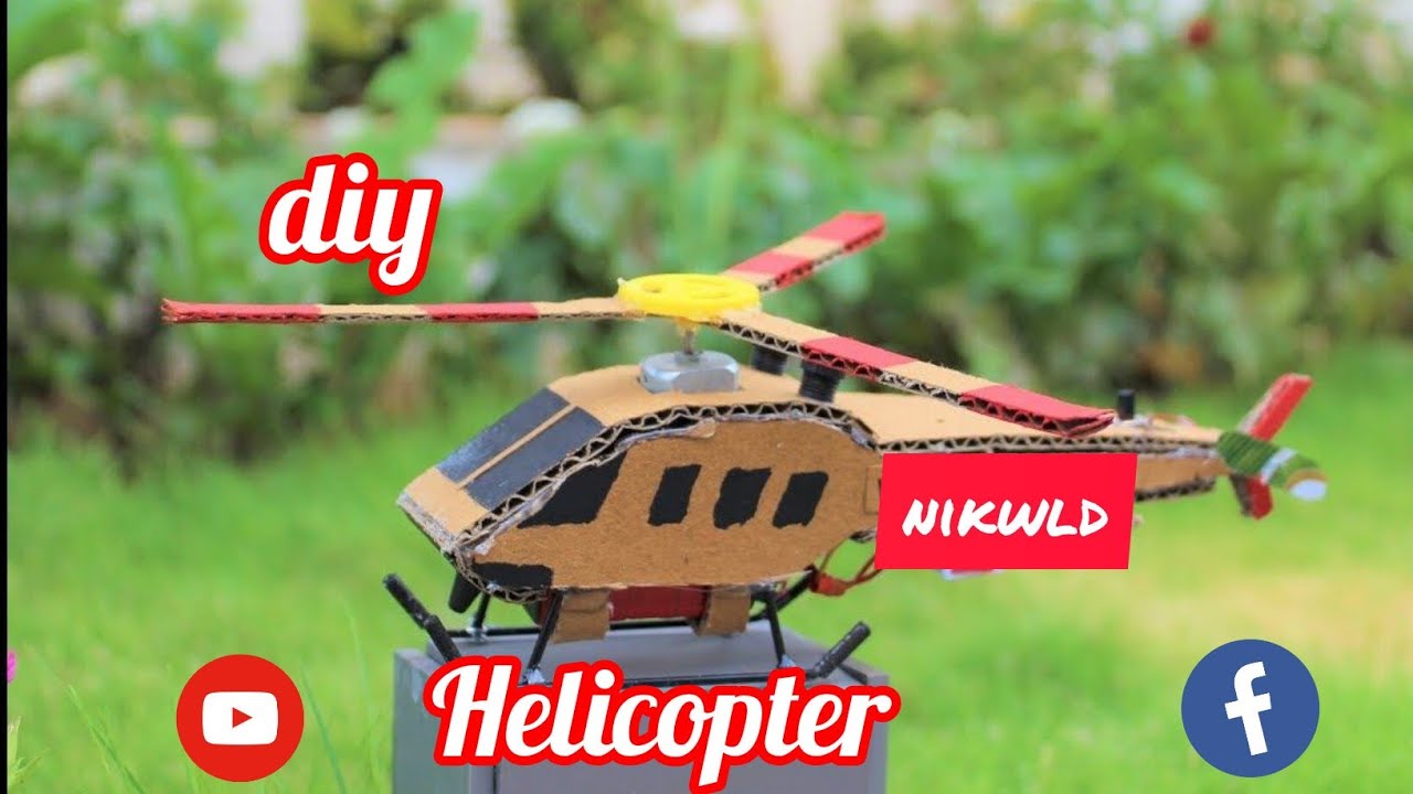 Diy Helicopter With Cardboard 🚁 | How To Make Helicopter | #diycrafts # ...