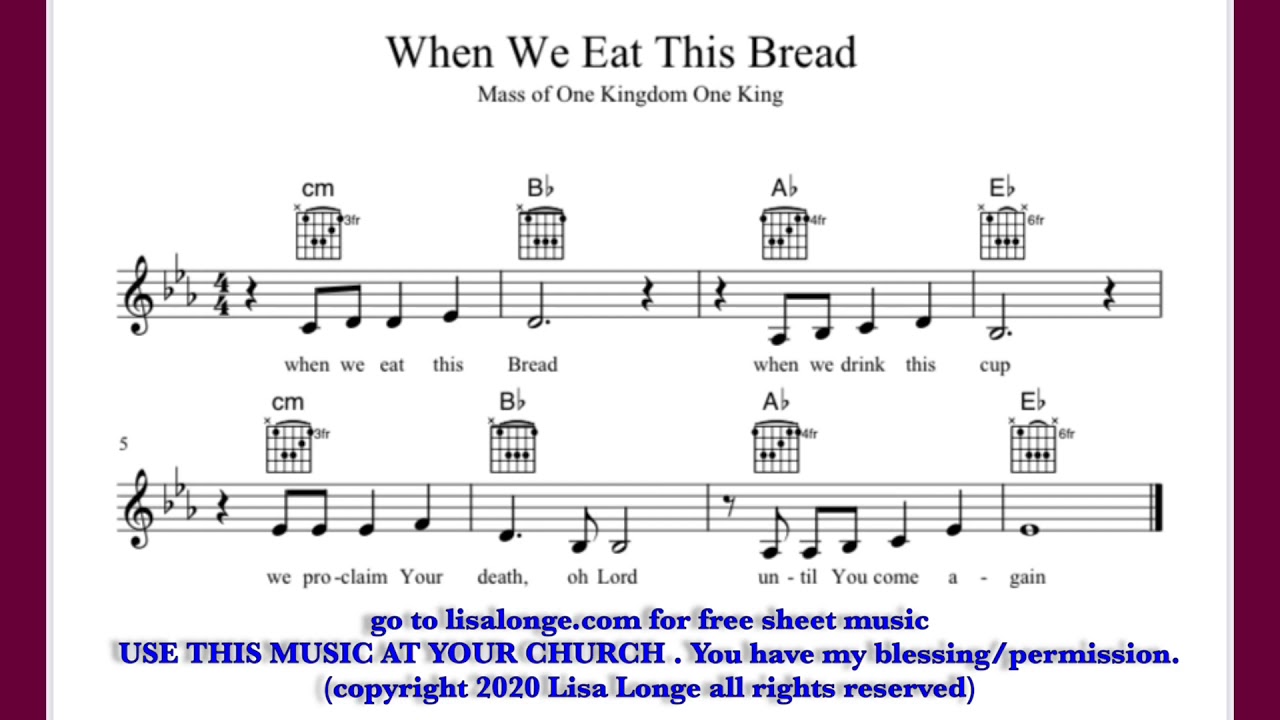 When We Eat This Bread_memorial acclamation_Mass of One Kingdom One ...