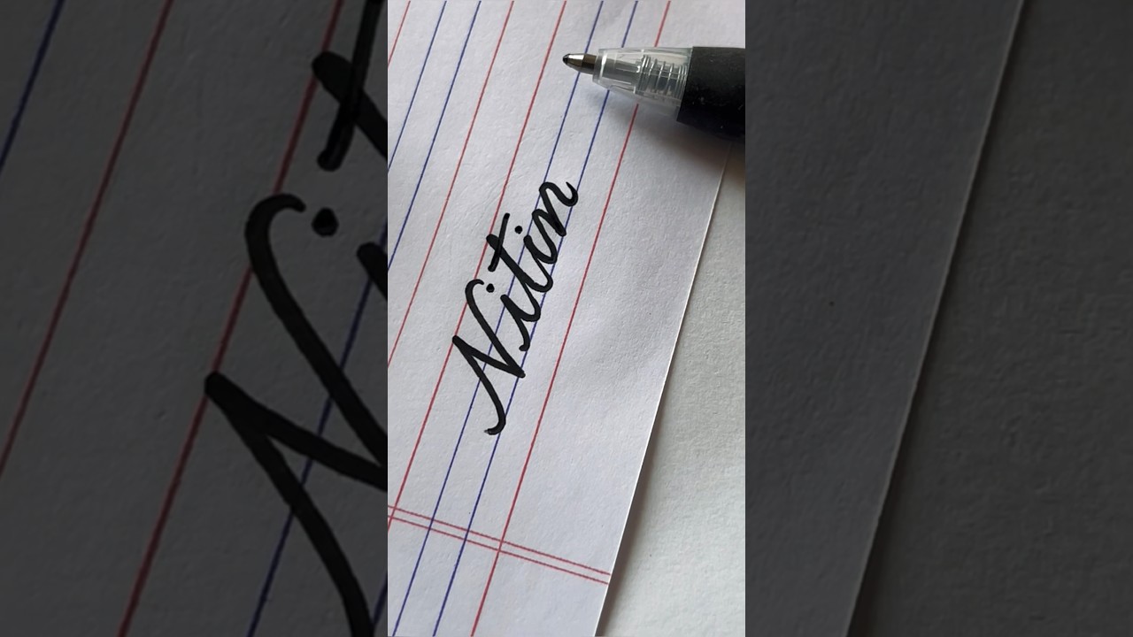Nitin in Cursive | Cursive Writing | @HandwriterAjay | #shorts # ...