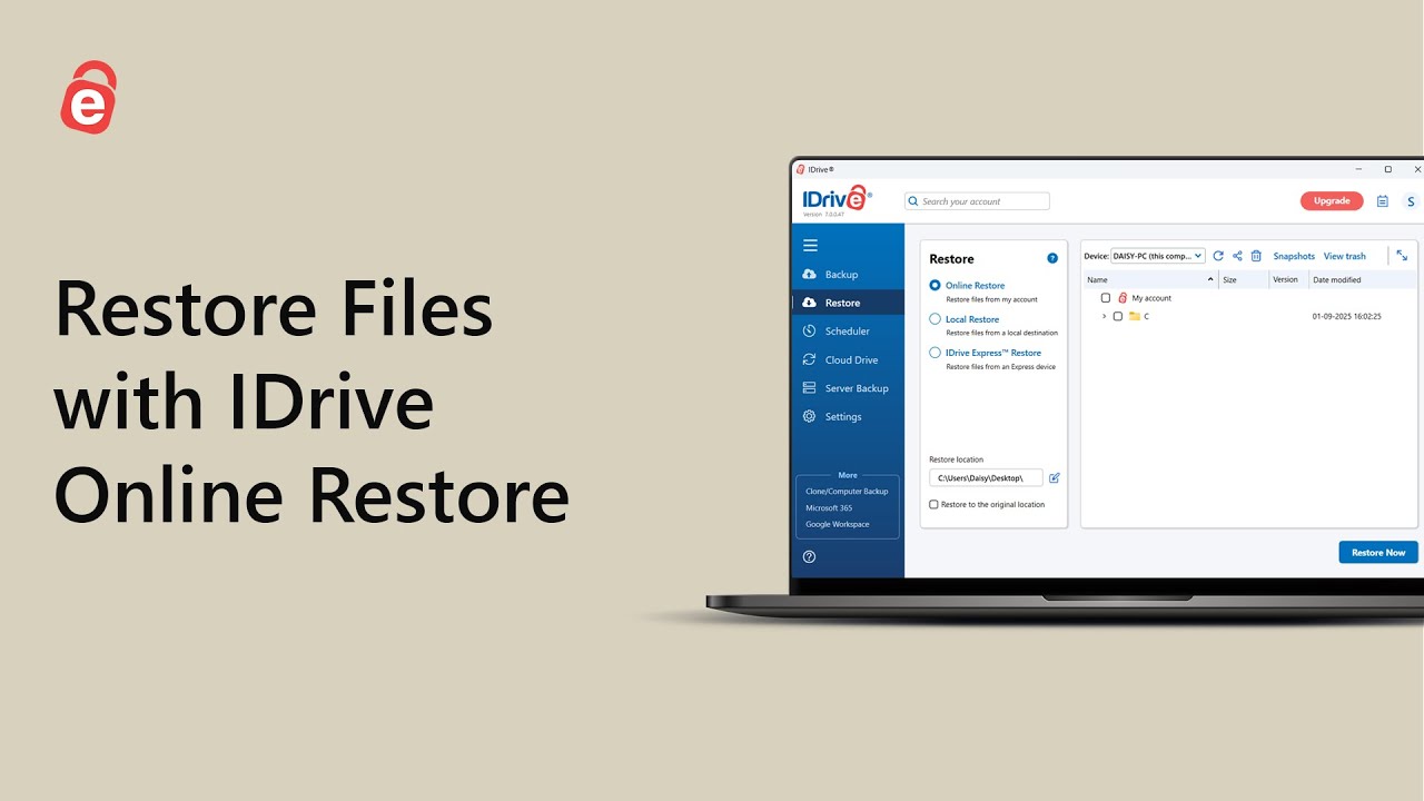 How to Restore Files/Folders from IDrive Cloud Account | IDrive Online ...