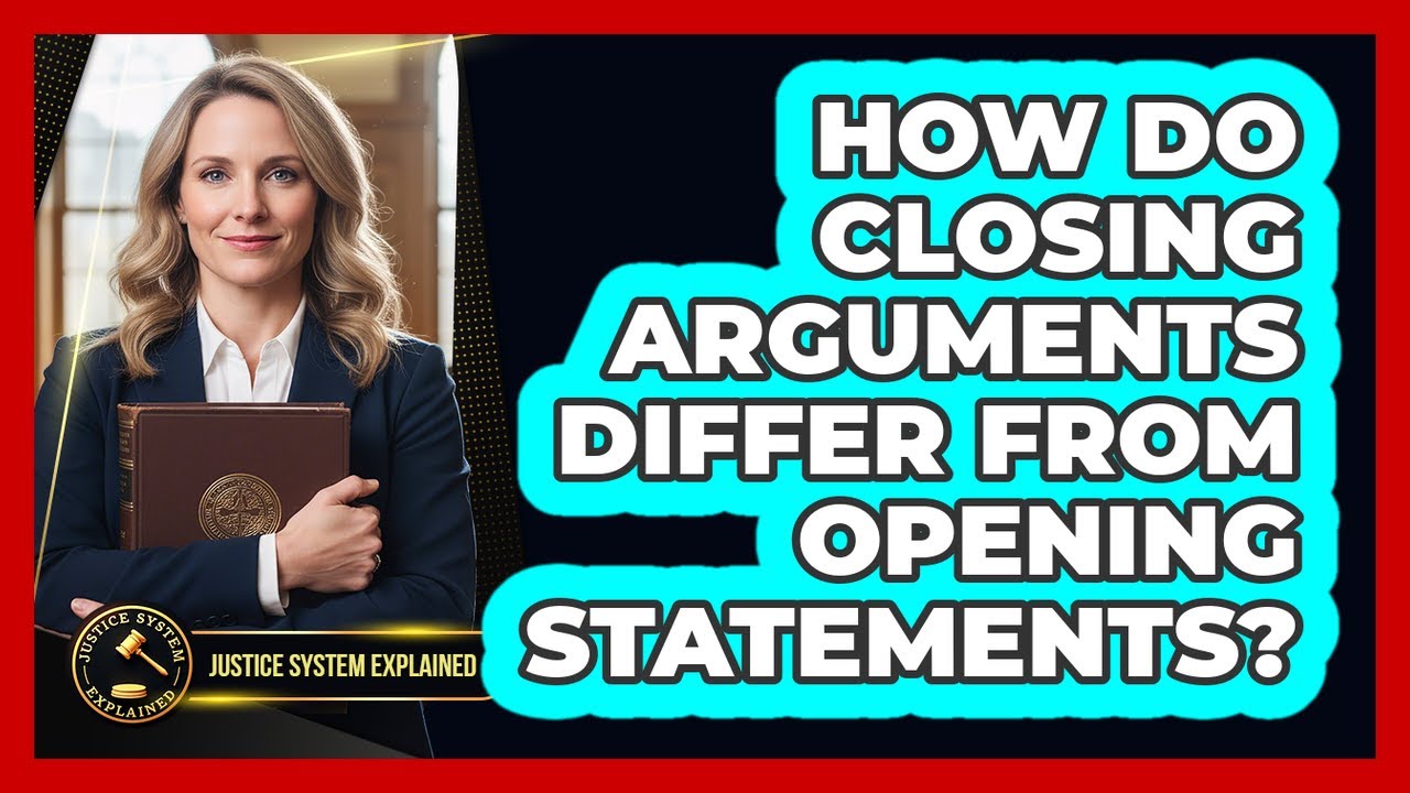 How Do Closing Arguments Differ from Opening Statements? - YouTube