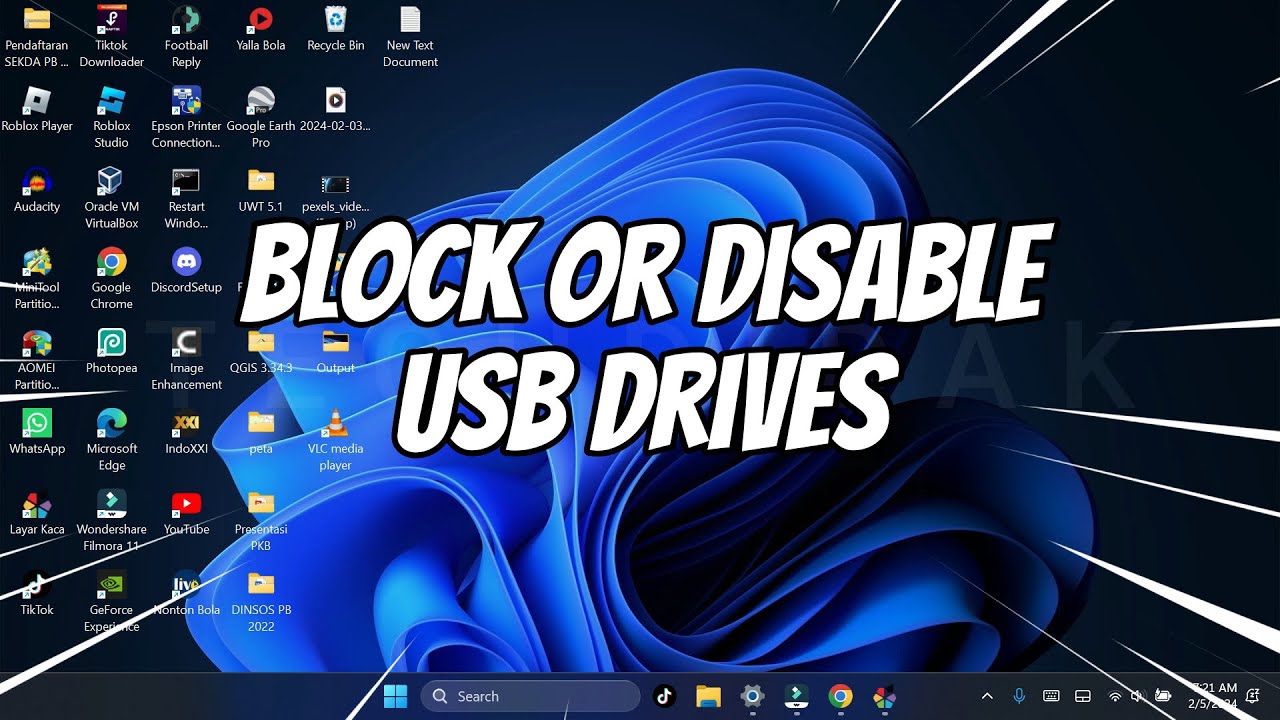 How to Block or Disable USB Drives in Windows - YouTube