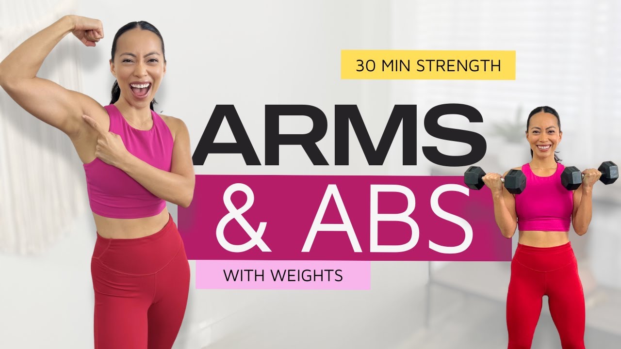 30 Min Tone Your ENTIRE Upper Body With Weights for Strong Arms - YouTube