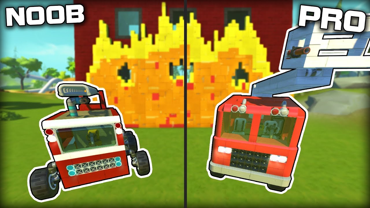NOOB vs PRO Firefighting with a Spudgun... (Scrap Mechanic Gameplay ...