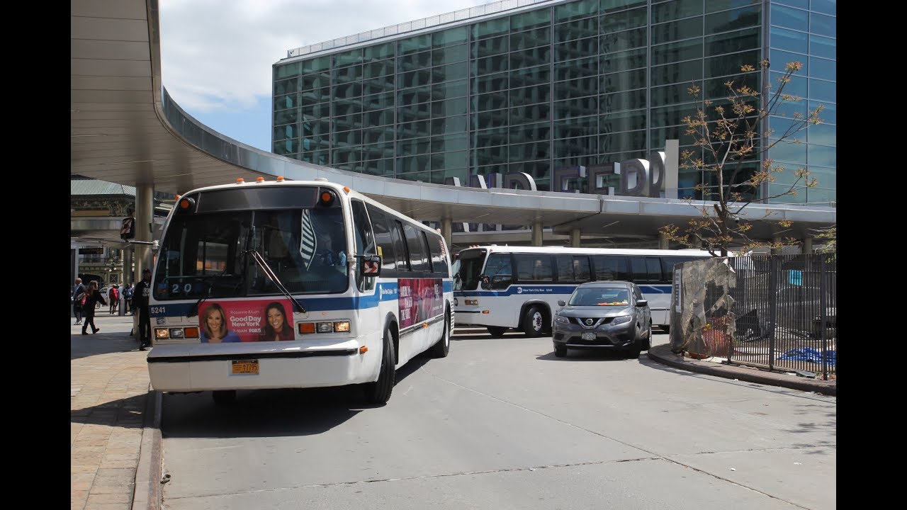 MTA NYC Bus FINAL DAY: T80-206 RTS #5241 and #5249 at the South Ferry ...