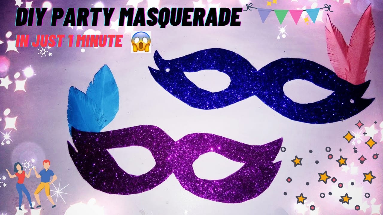 #shorts DIY Party mask | How to make masquerade mask | Masquerade party ...